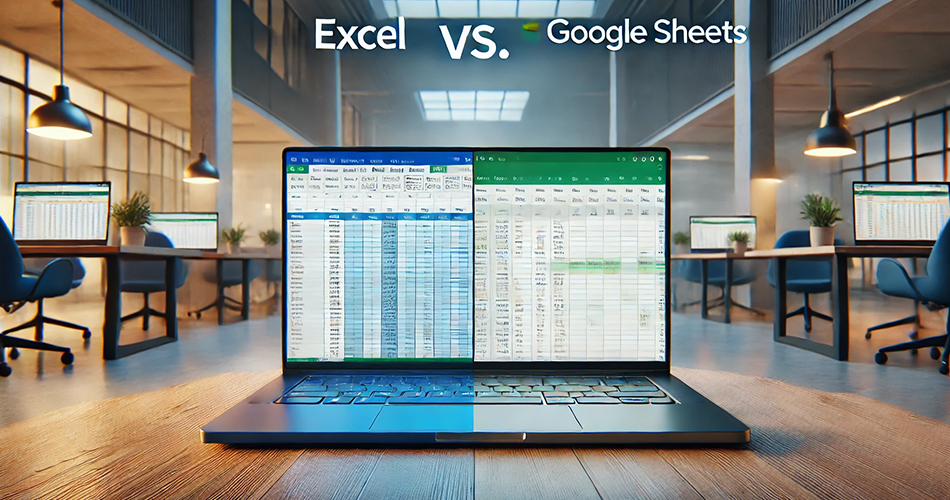 مقایسه ابزارهای اکسل و گوگل شیتز | آکادمی انی لرن